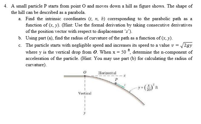 Solved 4. A small particle P starts from point O and moves | Chegg.com