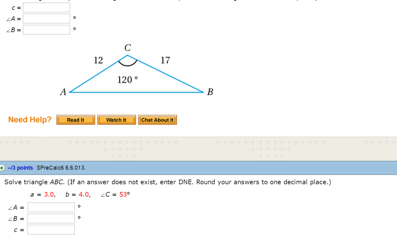 Solved Solve Triangle ABC If An Answer Does Not Exist Chegg Solved Solve Triangle ABC If An Answer Does Not Exist Chegg
