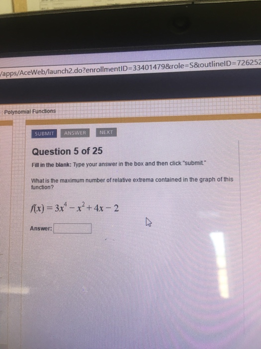 Solved What is the maximum number of relative extrema | Chegg.com