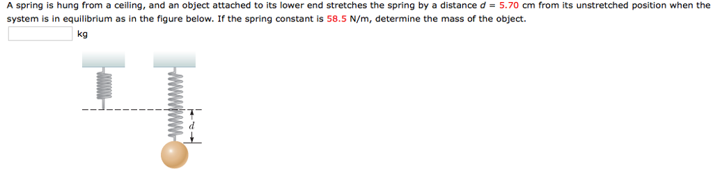Solved A spring is hung from a ceiling, and an object | Chegg.com