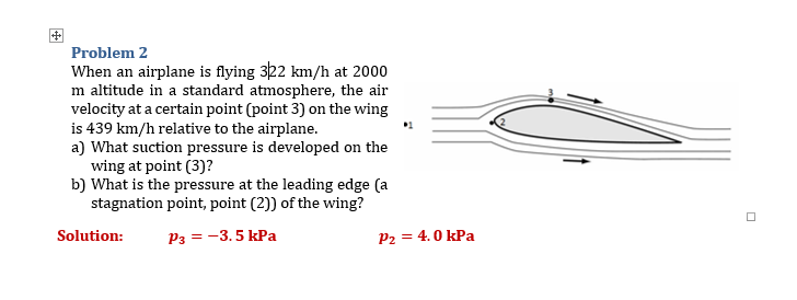 Solved Problem 2 When an airplane is flying 322 km/h at 2000 | Chegg.com