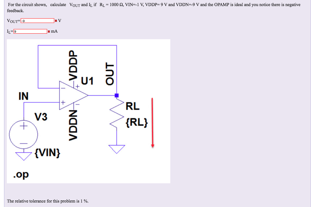 Solved For the circuit shown, calculate VOUT and IL if RL = | Chegg.com