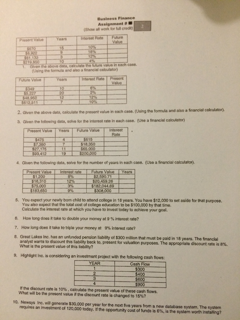 Solved **************** DONT USE EXCEL Please SOLVE ALL | Chegg.com