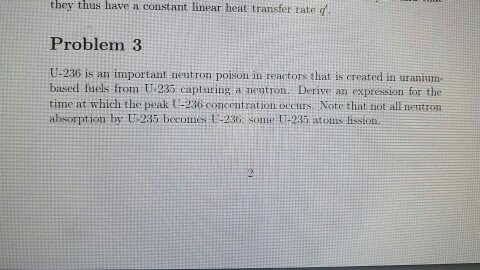 Solved U-236 is an important neutron poison in reactors that | Chegg.com