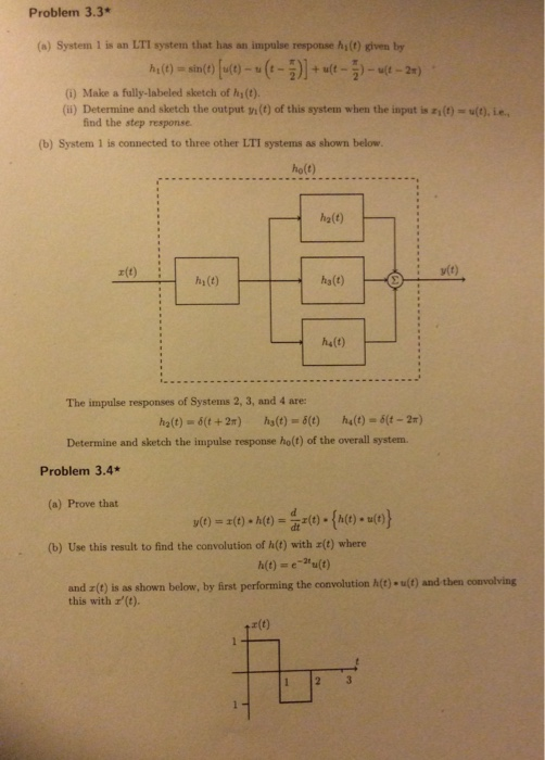 Solved Need help with these LTI problems and COnvolution | Chegg.com