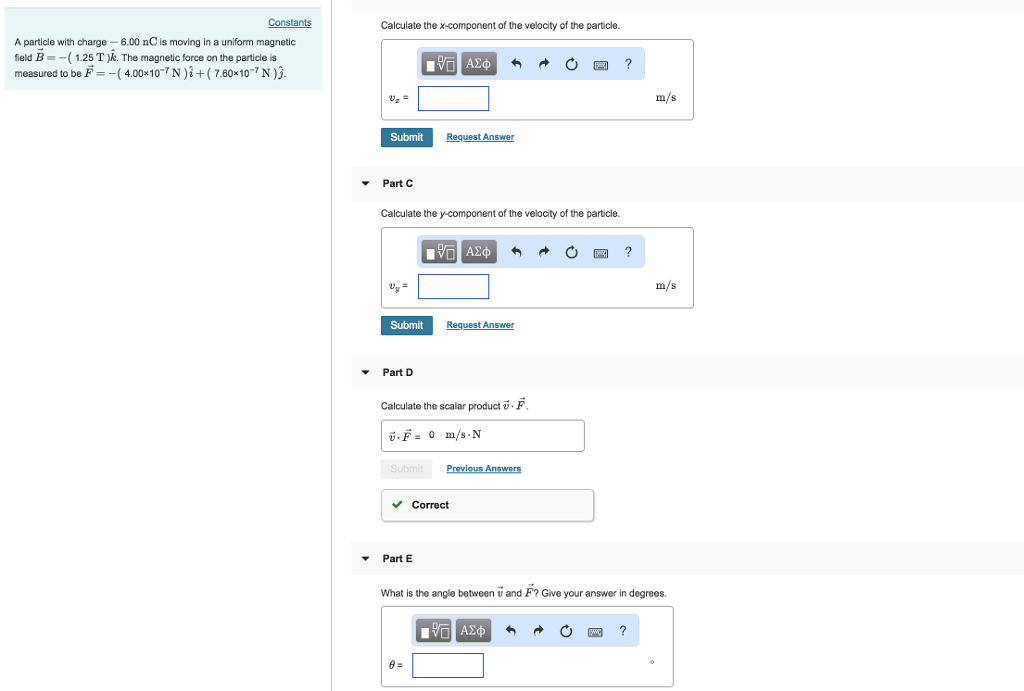 Solved Calculate the x-component of the velocity of the | Chegg.com
