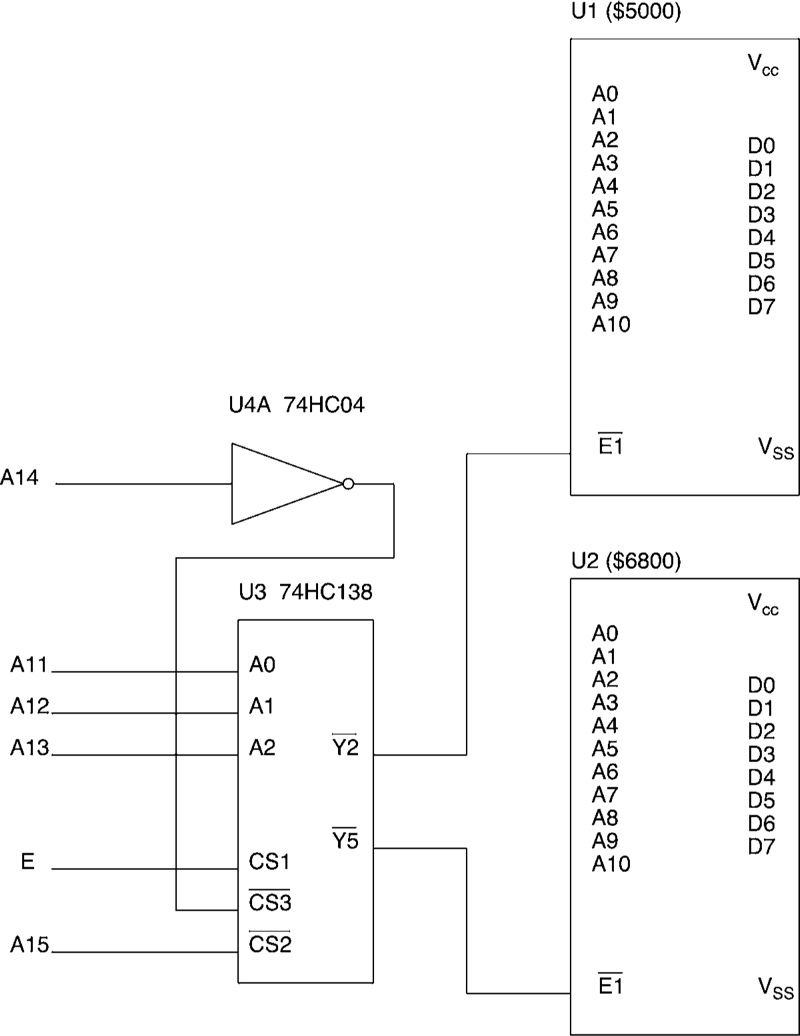 Solved For the circuit shown, state the address range that | Chegg.com