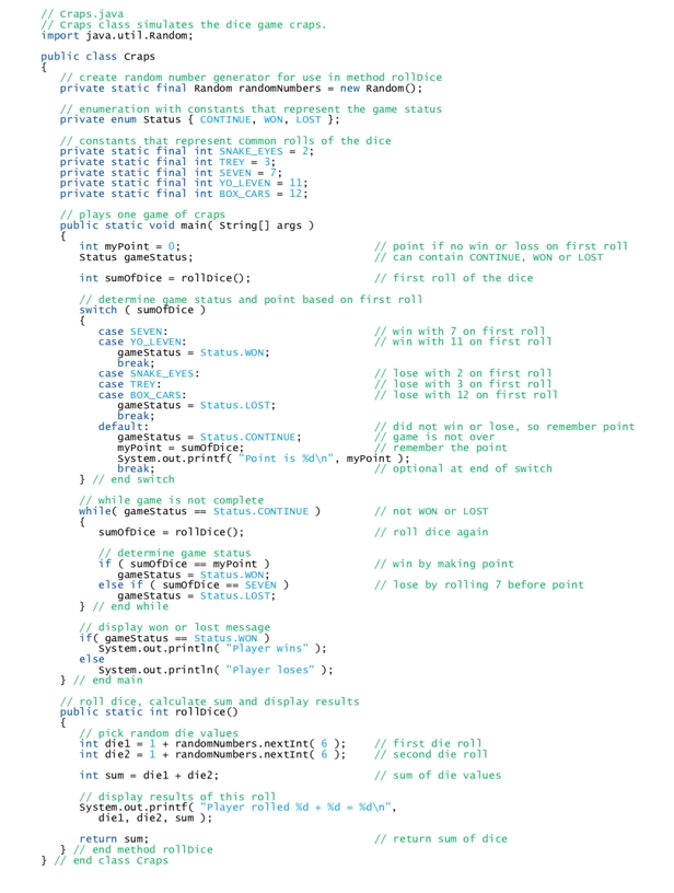 Solved Modify the craps program to allow wagering as | Chegg.com