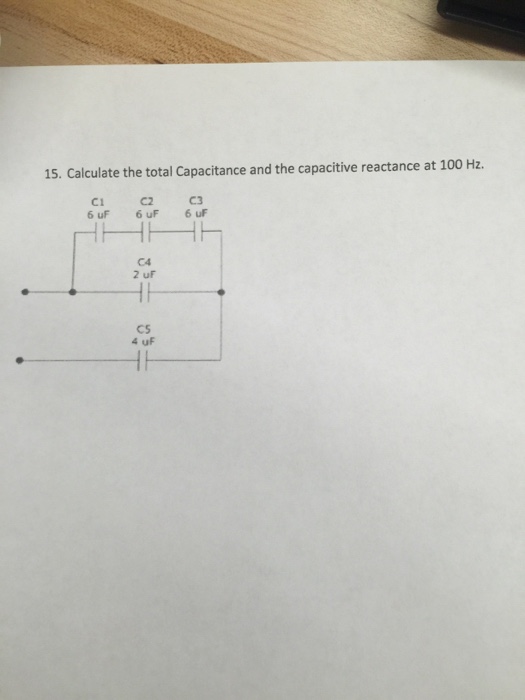 Solved 15. Calculate the total capacitance and the | Chegg.com