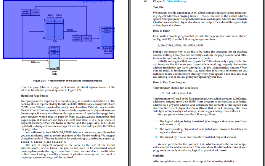Solved Designing a Virtal Memory Manager We are suppose | Chegg.com