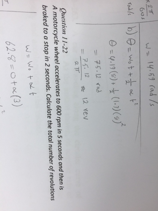 Solved A motorcycle wheel accelerates to 600 rpm in 5 | Chegg.com