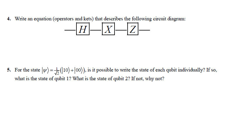 Solved Write an equation (operators and kets) that describes | Chegg.com