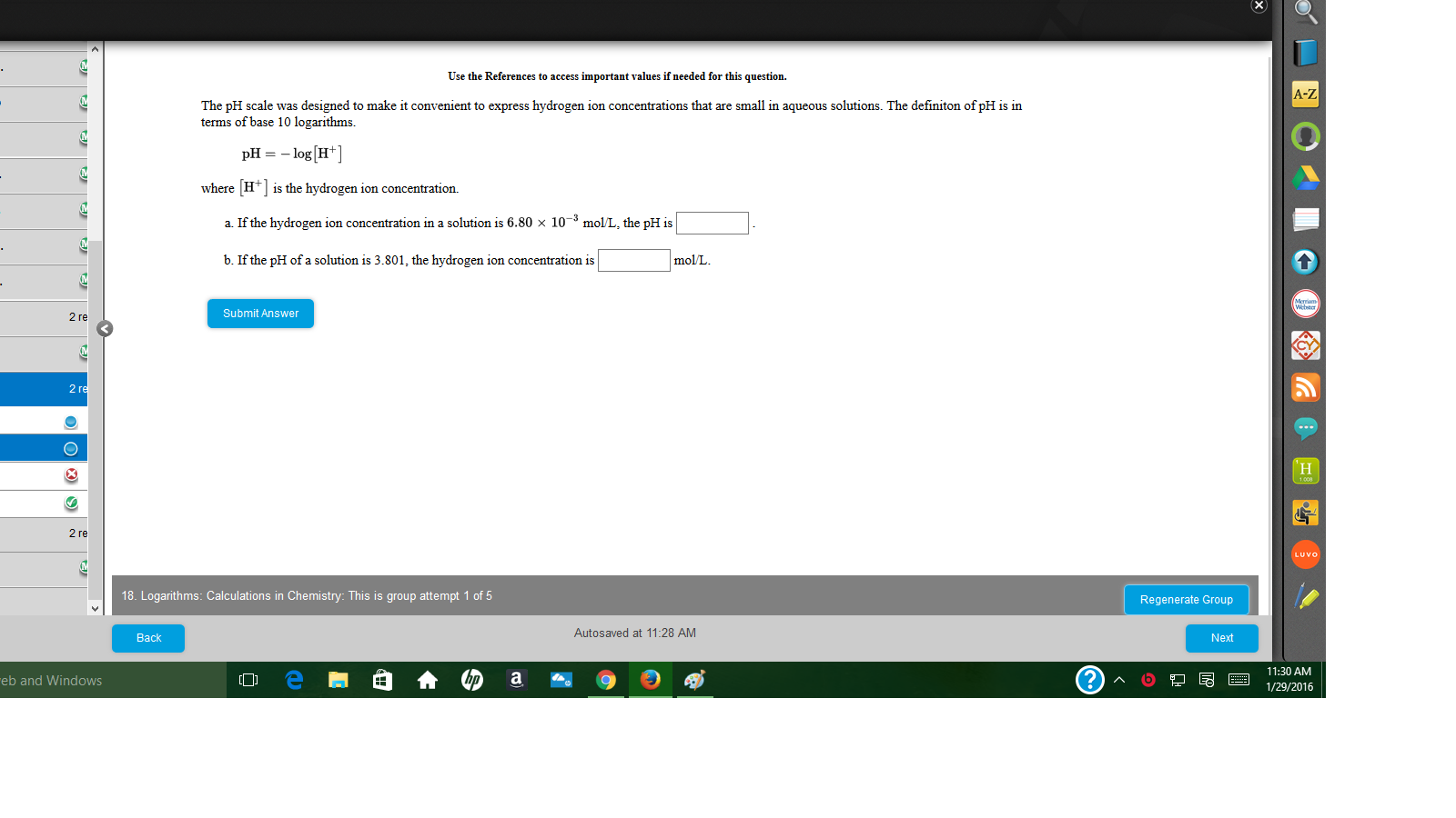 Solved Use the References to access important values if | Chegg.com