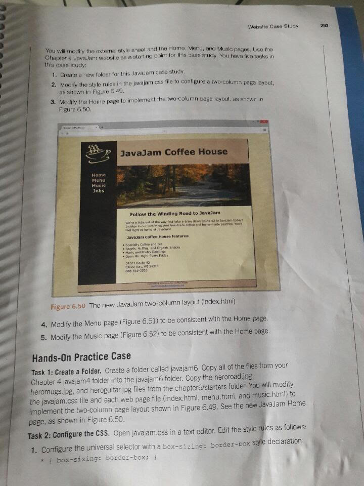 Solved website Case Study You will modify the oxteinel style | Chegg.com