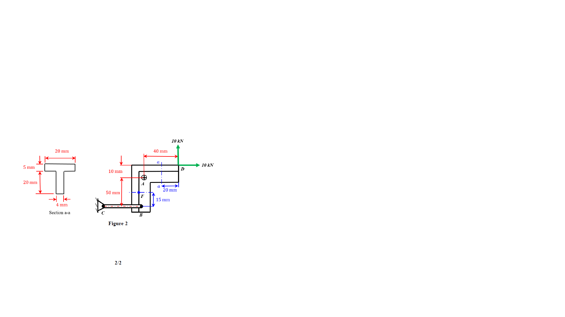 The L-shaped steel structure shown in Figure 2 is | Chegg.com