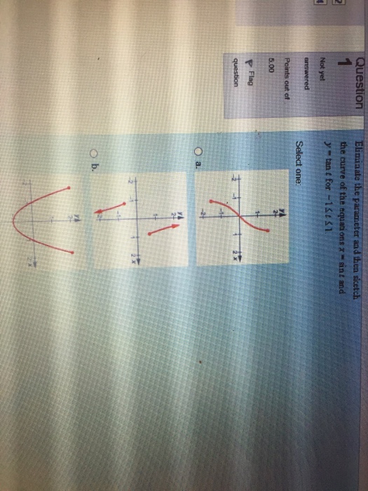 Solved Question n Eliminate the Parameter an sketch the | Chegg.com