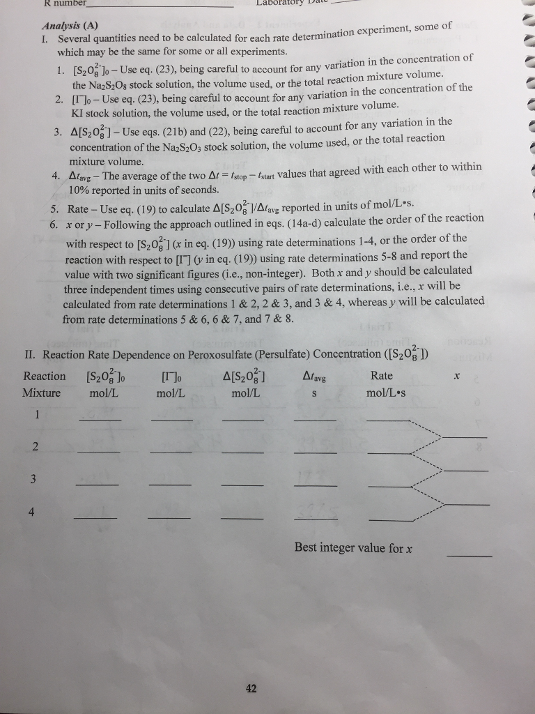 Solved I need the analysis part II done in the first | Chegg.com