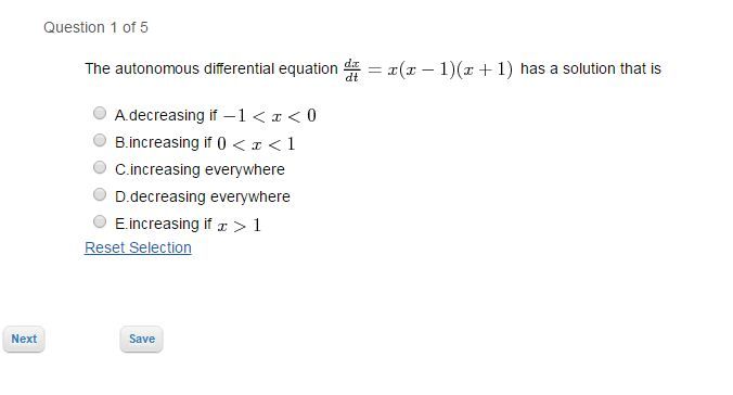 Solved The autonomous differential equation dx/dt = x(x - | Chegg.com