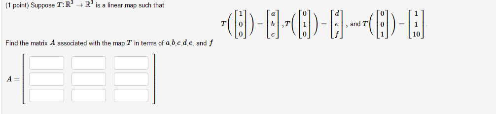 Solved Suppose T: R^3 rightarrow R^3 is a linear map such | Chegg.com