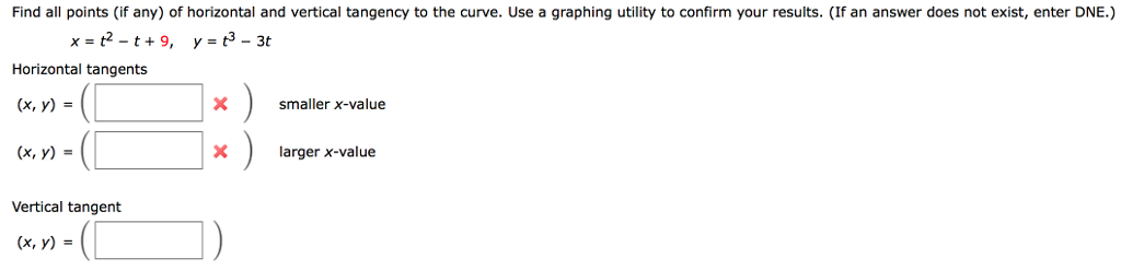 Solved Find all points (if any) of horizontal and vertical | Chegg.com