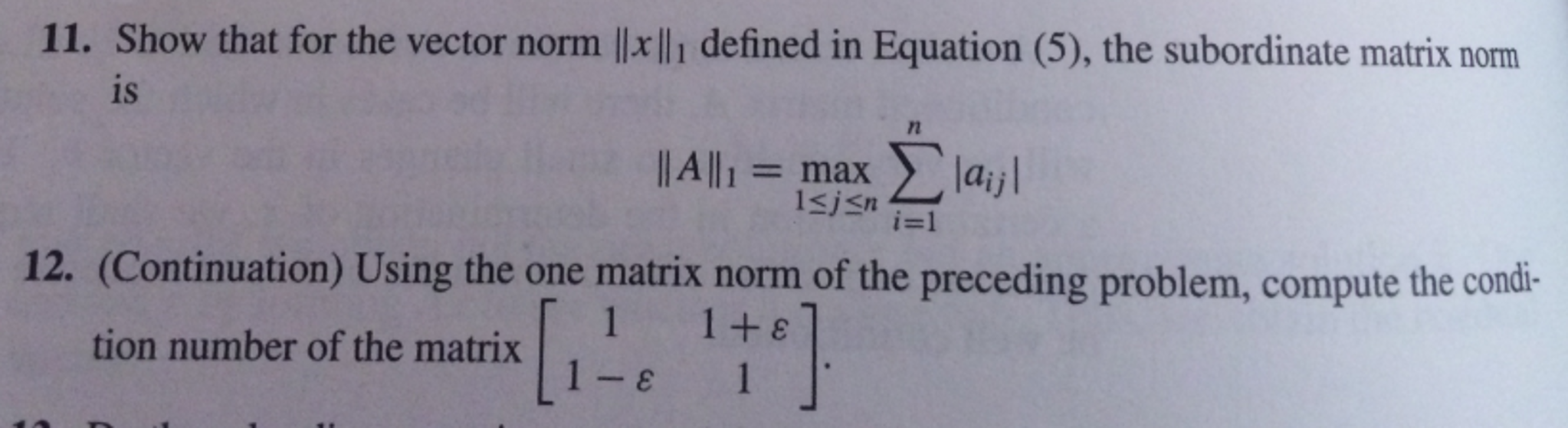 Solved Show that for the vector norm ||x||_1 defined in | Chegg.com