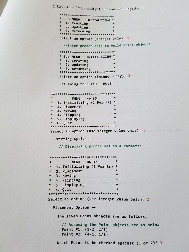 CIS25-C++ Programming: Homework #5-Page 5 of 9 * Sub | Chegg.com