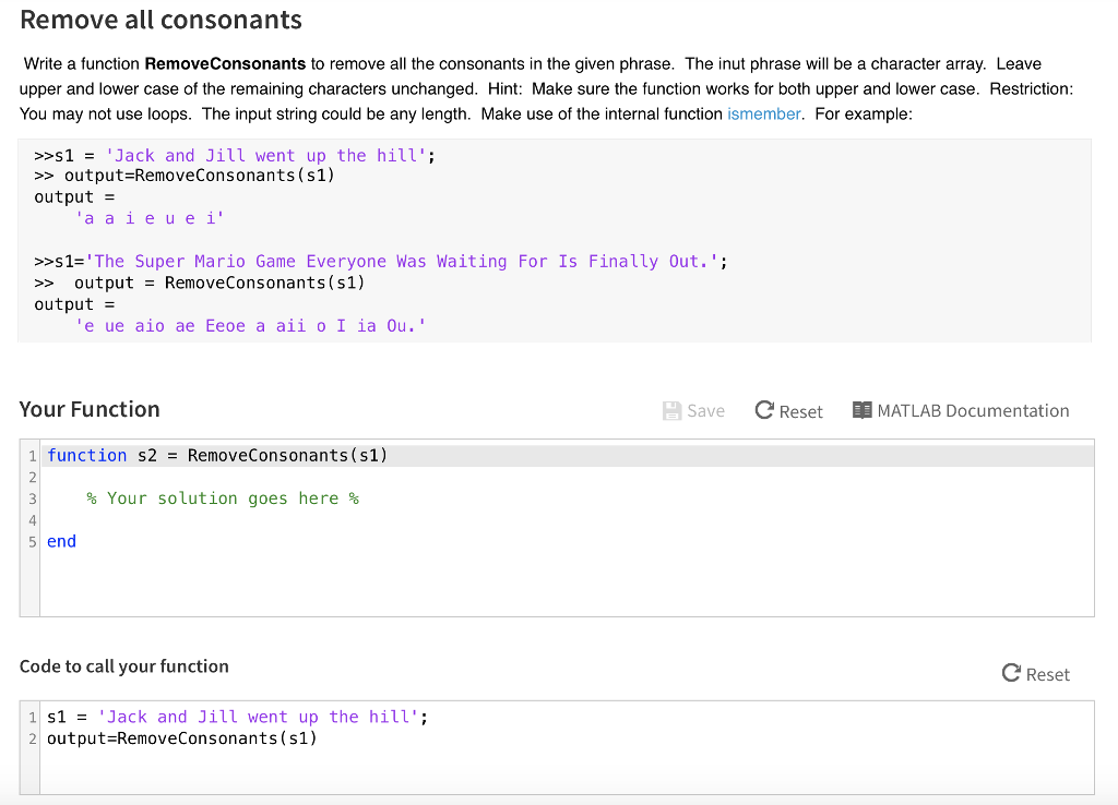 Solved Remove all consonants Write a function | Chegg.com Solved Remove all consonants Write a function | Chegg.com