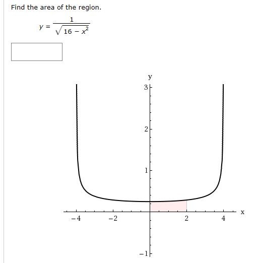 Solved Find the area of the region. 16-x 3 | Chegg.com