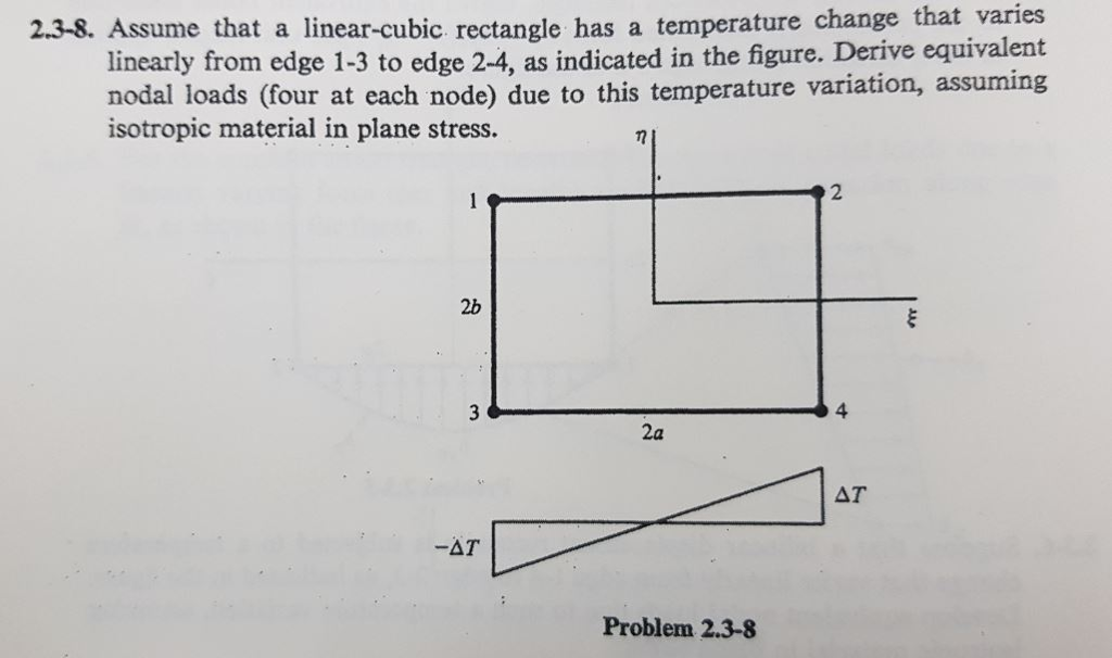2.3-8. Assume that a linear-cubic rectangle has a | Chegg.com