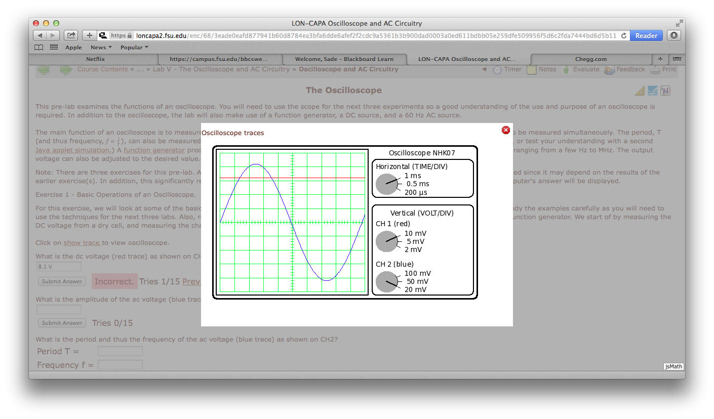 Solved Part 1) What is the dc voltage (red trace) as shown | Chegg.com