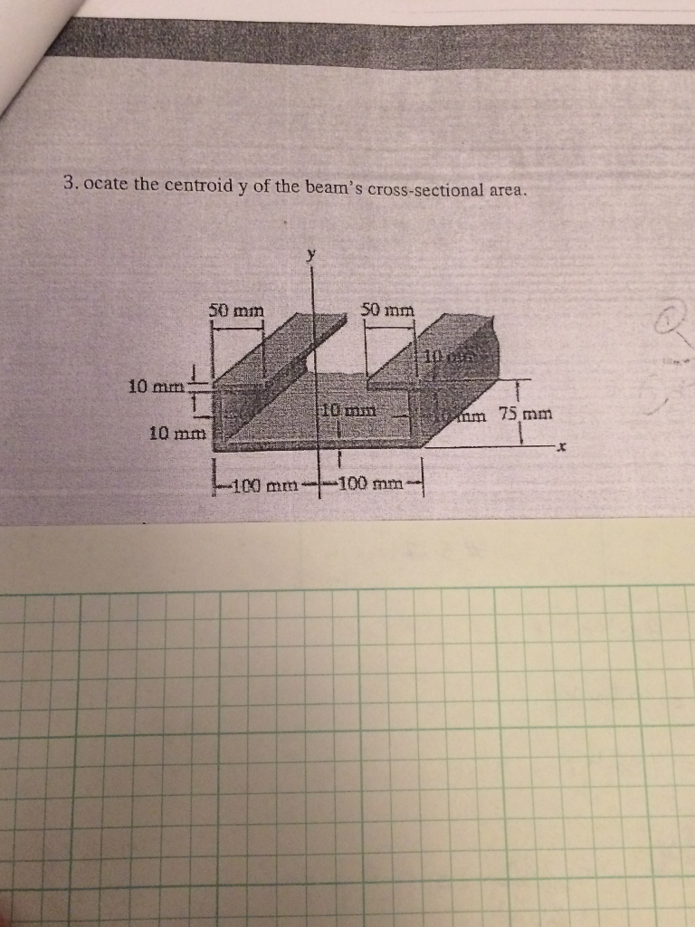 Solved ocate the centroid y of the beams cross-sectional | Chegg.com