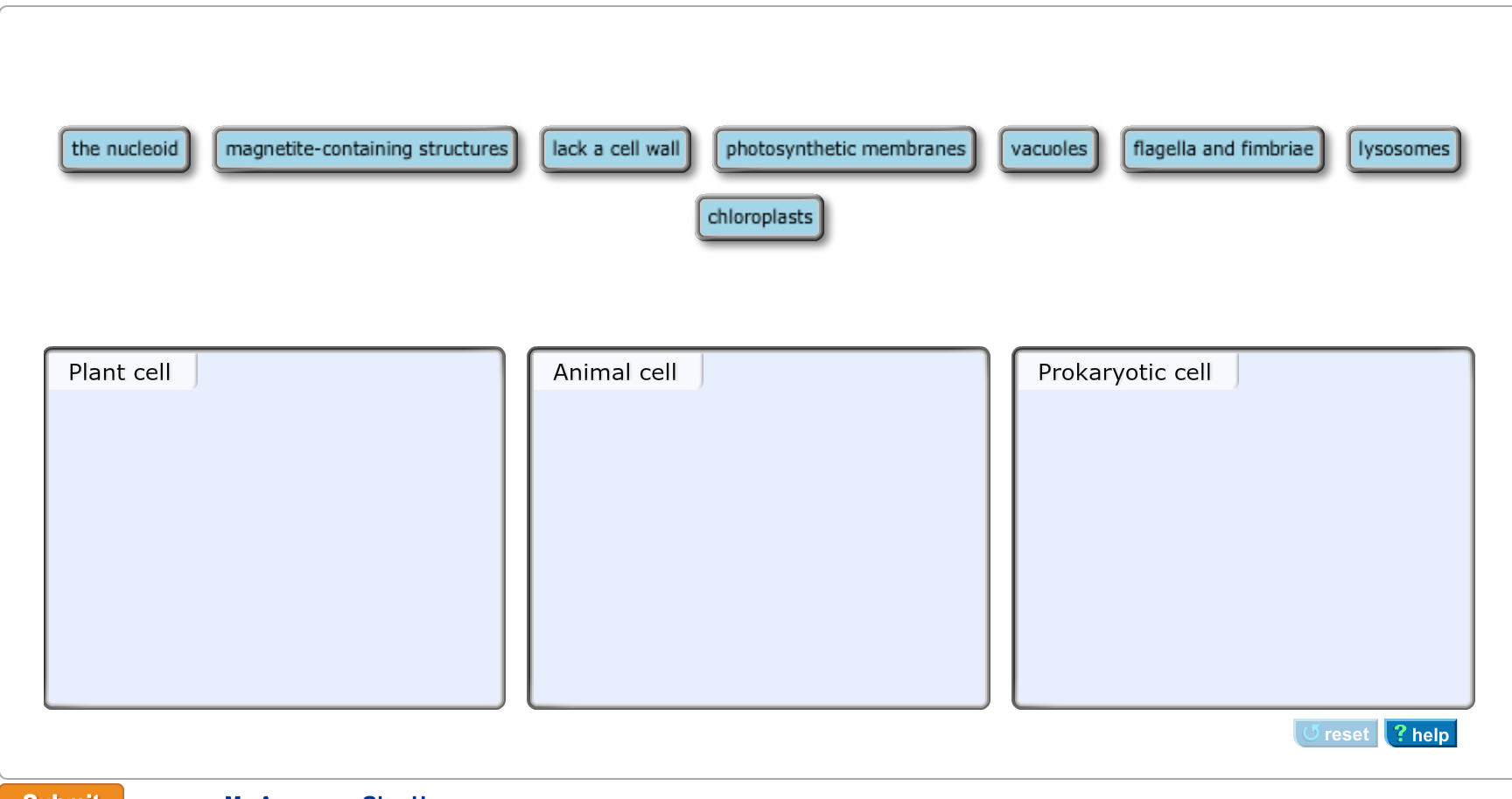 Solved The nucleoid magnetite-containing structures lack a | Chegg.com