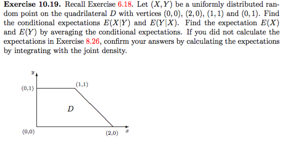 Solved Recall Exercise 6.18. Let (X, Y) be a uniformly | Chegg.com