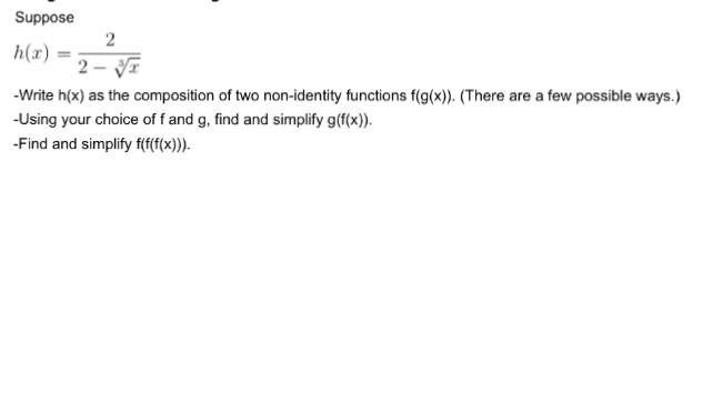 Solved: Suppose H(x) = 2-UE Write H(x) As The Composition ... | Chegg.com