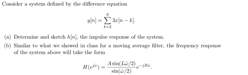 Solved Consider a system defined by the difference equation | Chegg.com