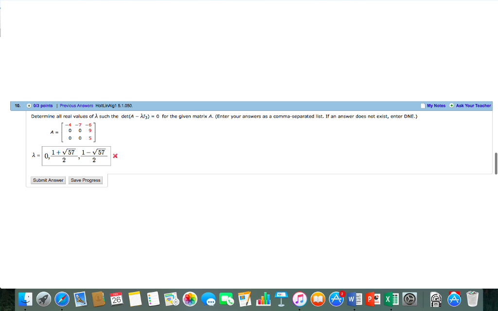 Solved Determine all real values of lambda such the det(A - | Chegg.com