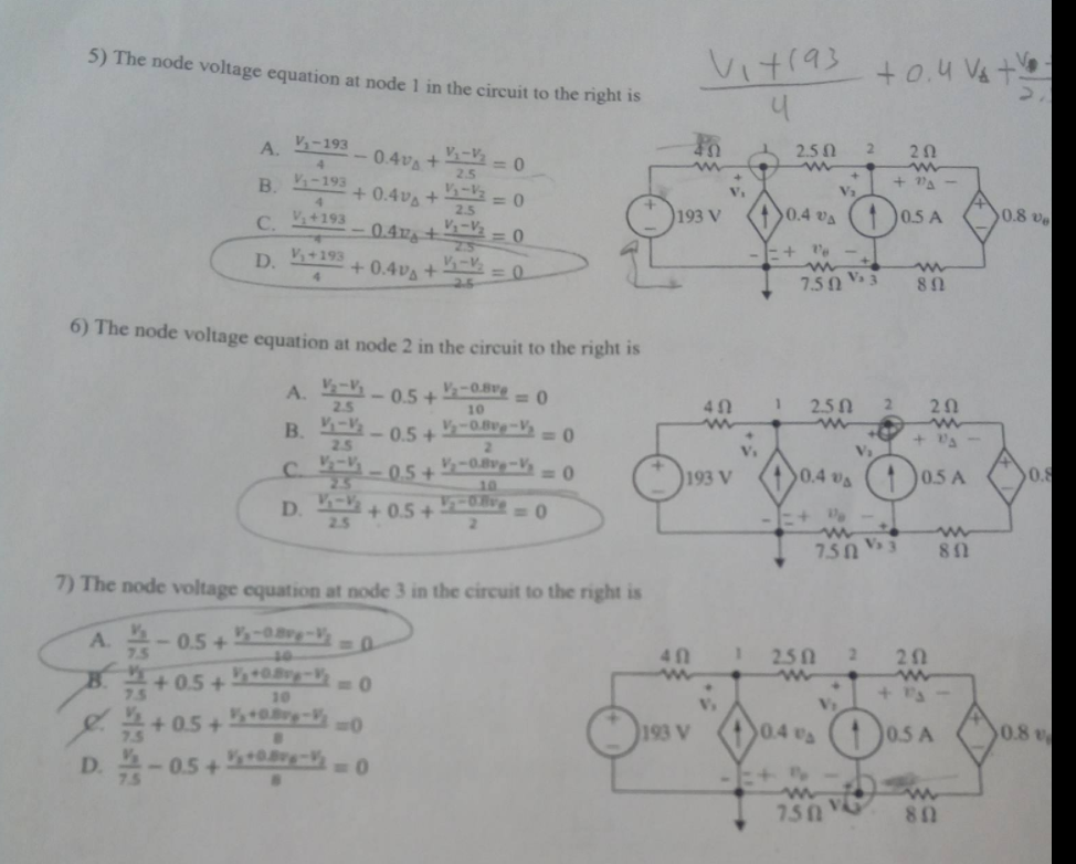 Solved 2) The node voltage equation at node 1 in the circuit | Chegg.com Solved 2) The node voltage equation at node 1 in the circuit | Chegg.com