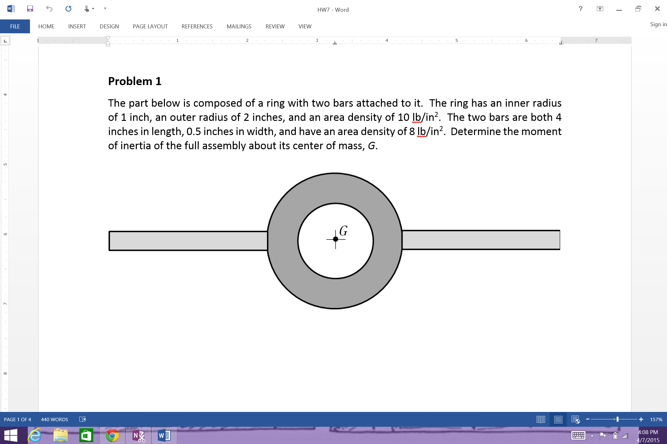 Solved Problem 1 The part below is composed of a ring with | Chegg.com