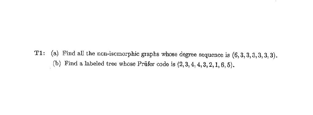 Solved (a) Find all the non-isomorphic graphs whose degree | Chegg.com