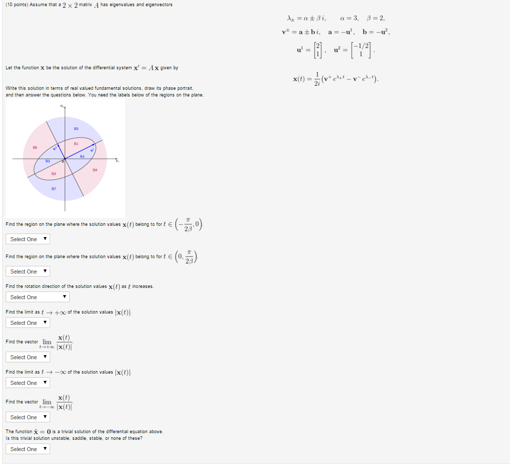 Assume That A 2 Times 2 Matrix A Has Eigenvalues And