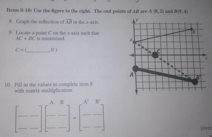 Solved T F y is the perpendicular bisector of BB'. Items | Chegg.com