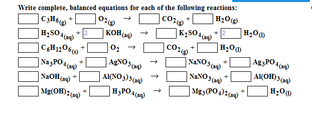 Solved Write complete, balanced equations for each of the | Chegg.com