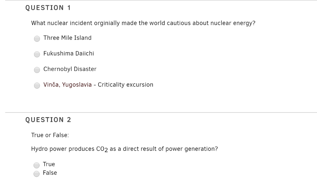 Solved What nuclear incident originally made the world | Chegg.com