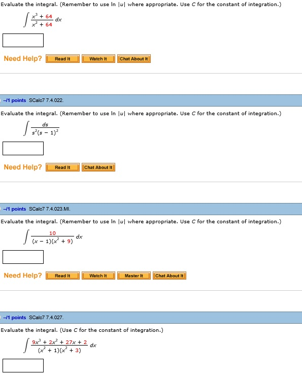 Solved Evaluate the integral. (Remember to use In lul here | Chegg.com