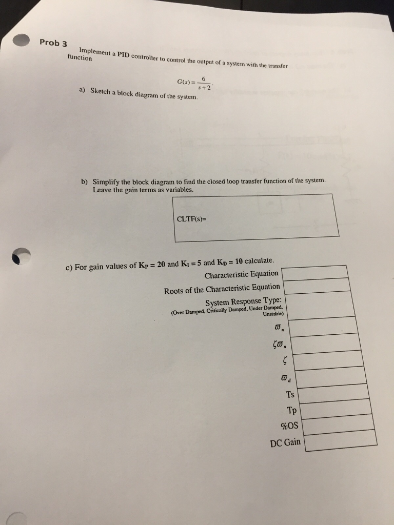 Solved Implement a PID controller to control the output of a | Chegg.com
