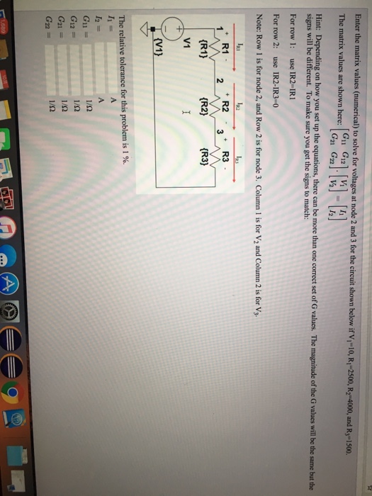 Solved Enter the matrix values (numerical) to solve for | Chegg.com