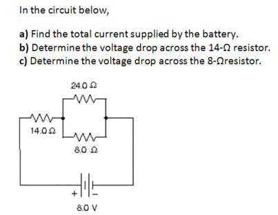 Solved In the circuit below, a) Find the total current | Chegg.com