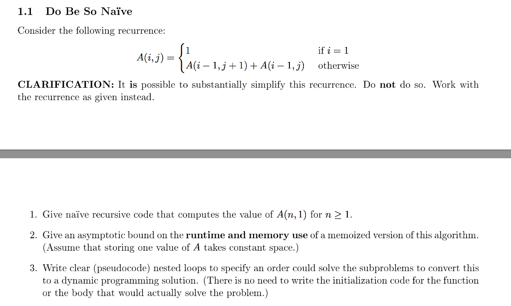 Solved Consider the following recurrence: A(i, j) = {1 if i | Chegg.com Solved Consider the following recurrence: A(i, j) = {1 if i | Chegg.com