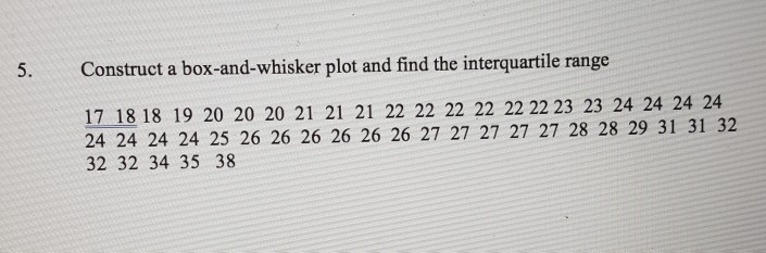 Solved Construct a box-and-whisker plot and find the | Chegg.com
