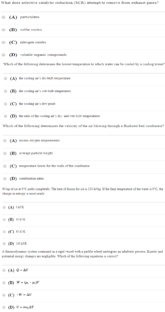 Solved What does selective catalytic reduction (SCR) attempt | Chegg.com